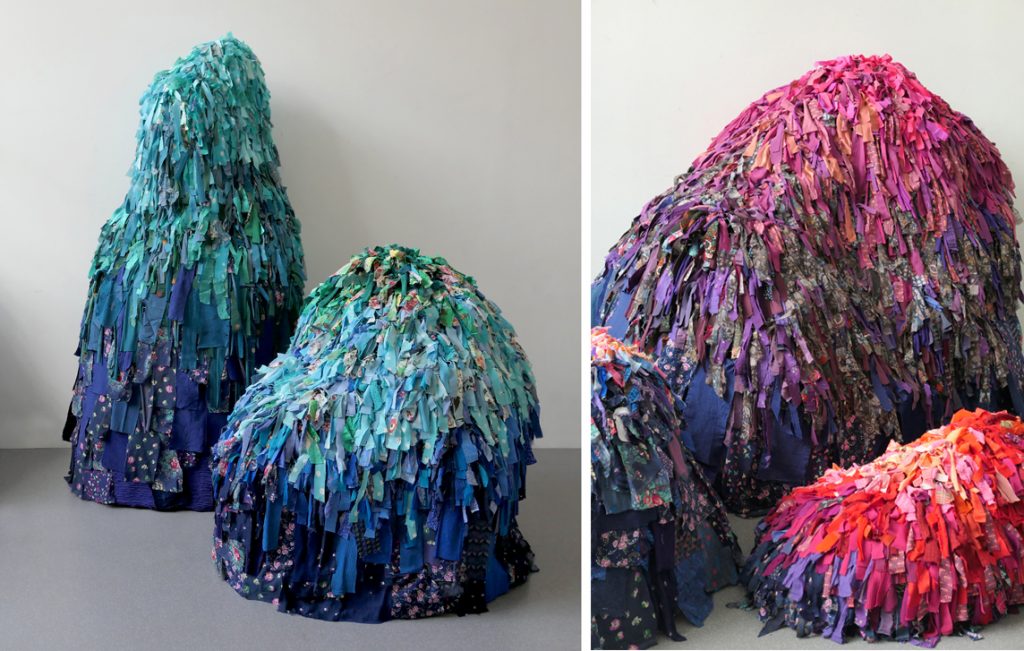 Emilie Faïf, artiste scénographe textile, vitrines